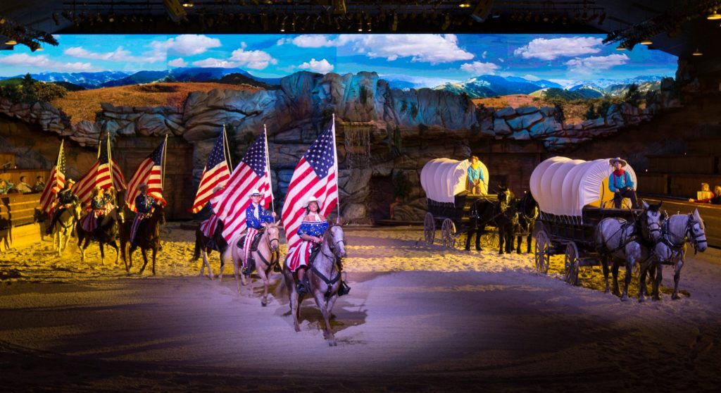 Dixie Stampede, Pigeon Forge, TennesseeCowboys with American Flags ...